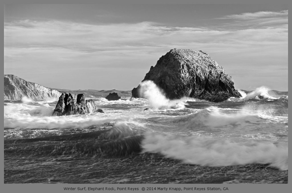 Winter Surf, Elephant Rock, Point Reyes - Marty Knapp