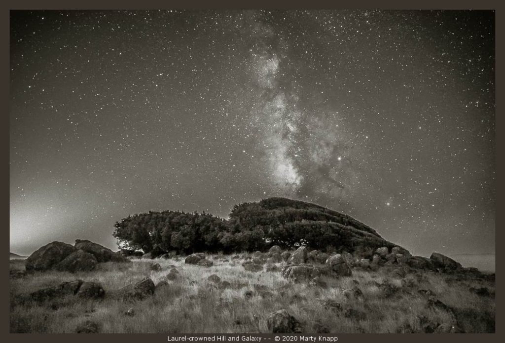 Laurel-crowned Hill and Galaxy - Marty Knapp